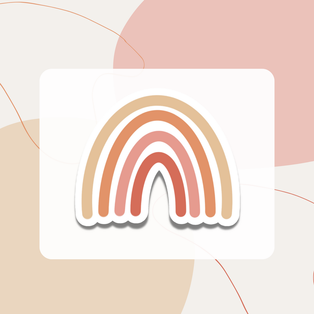 Boho Rainbow Sticker – HappyPlanGirls Designs