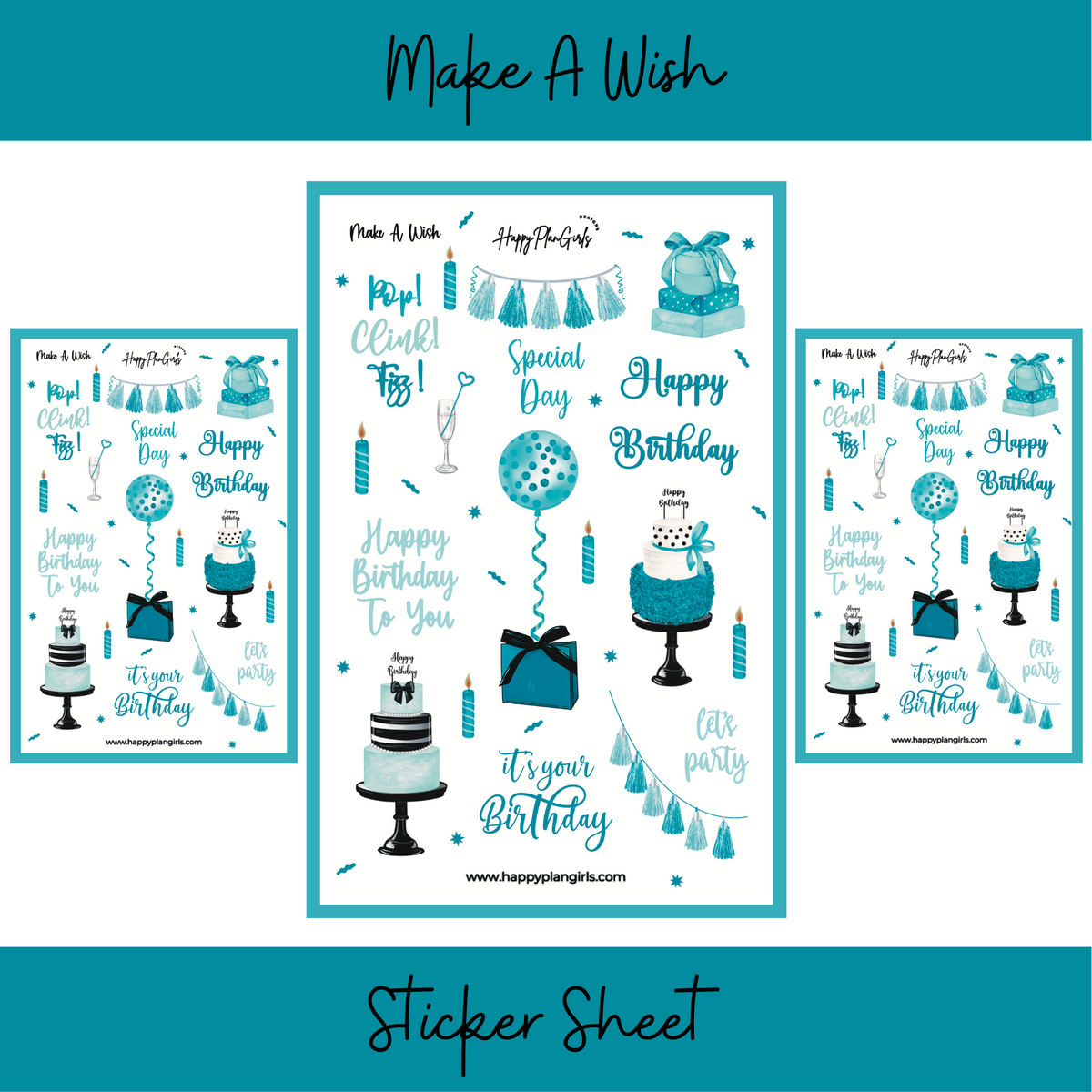 Make A Wish Sticker Sheet – HappyPlanGirls Designs