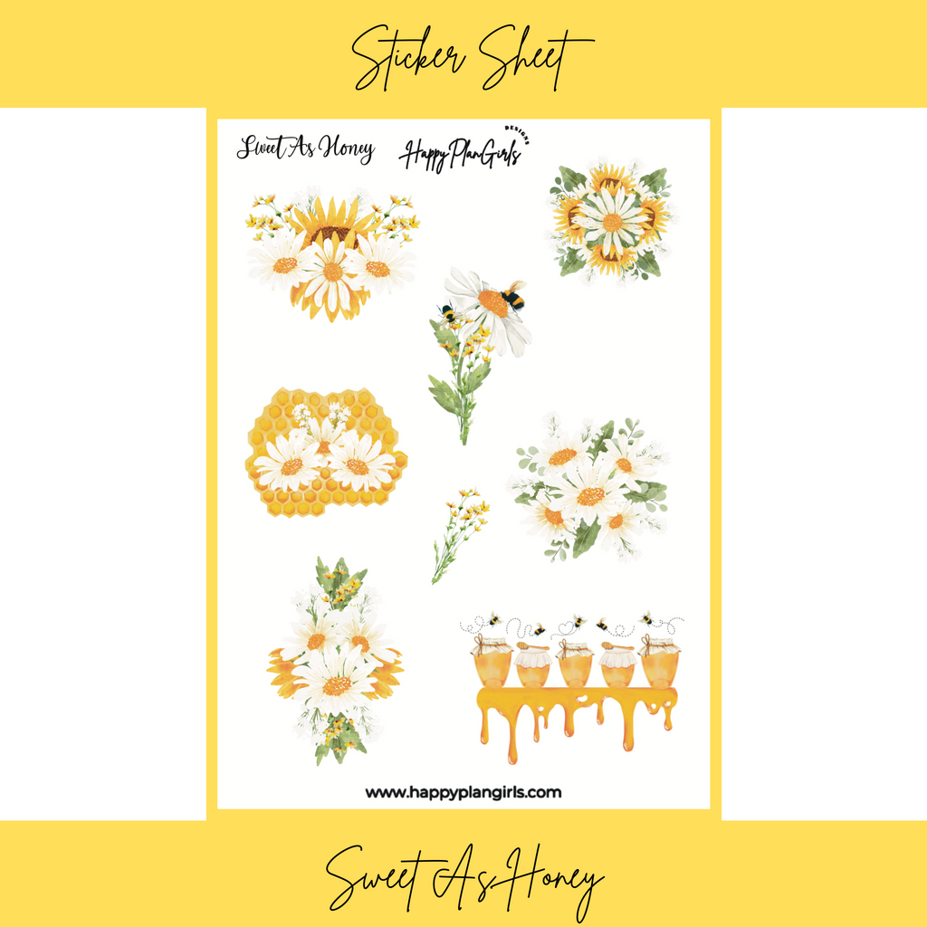 Sweet As Honey Sticker Sheet – HappyPlanGirls Designs