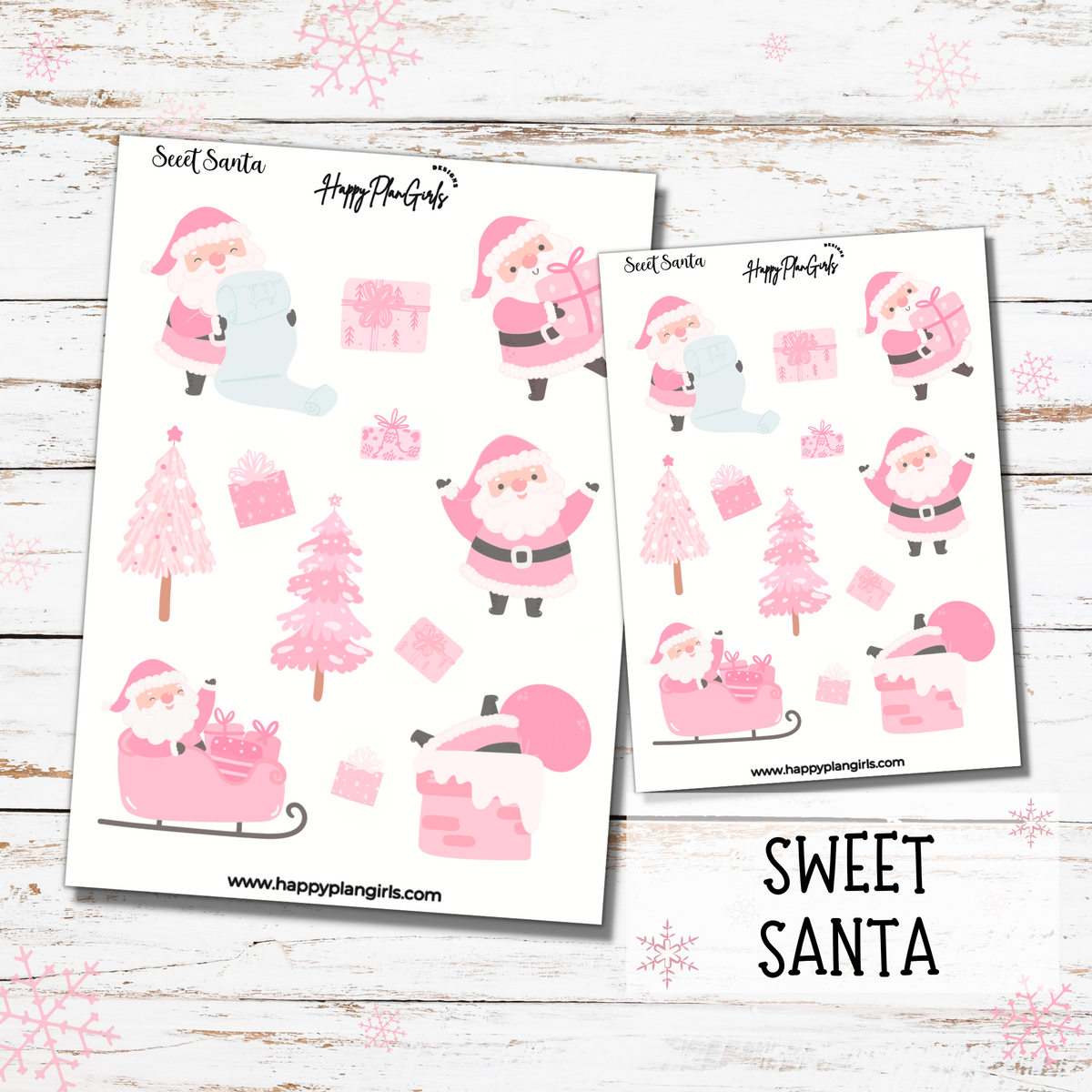 Sweet Santa Sticker Sheet – HappyPlanGirls Designs